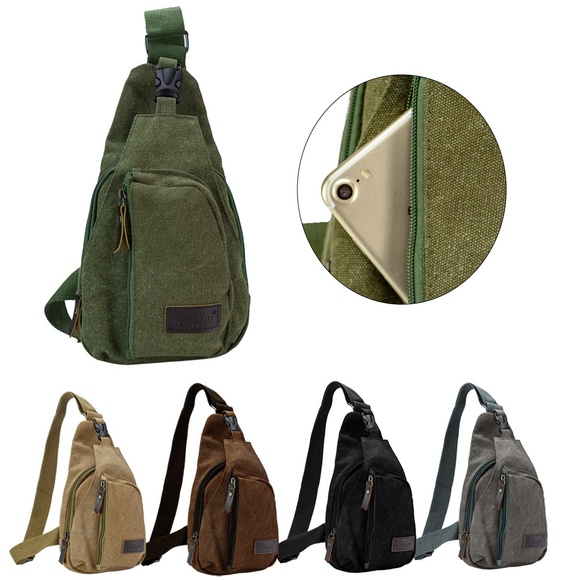 Bags | Canvas Tactical Backpack Military Sling Chest Bag | Poshmark